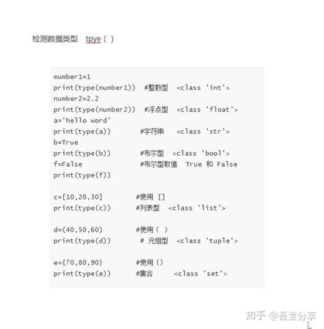 Python数据类型 知乎