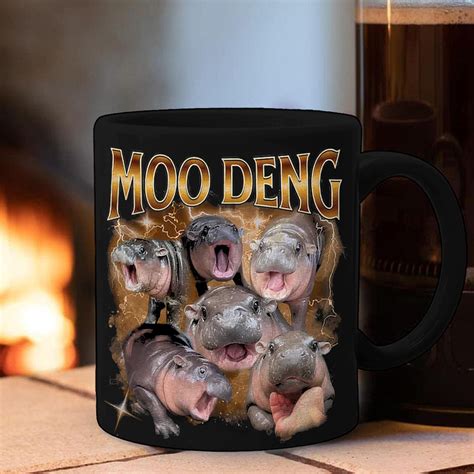 Moo Deng Bootleg Rap Mug Cute Moo Deng Mug T Ideas For Fans Prideearth