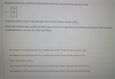 Solved Problem Direct Methods Of Solution Of Linear Chegg Com