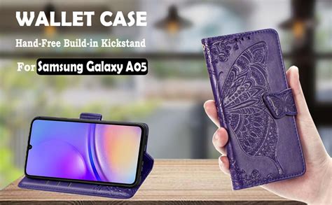 Haotp For Samsung Galaxy A05 Phone Case Wallet Women Flip