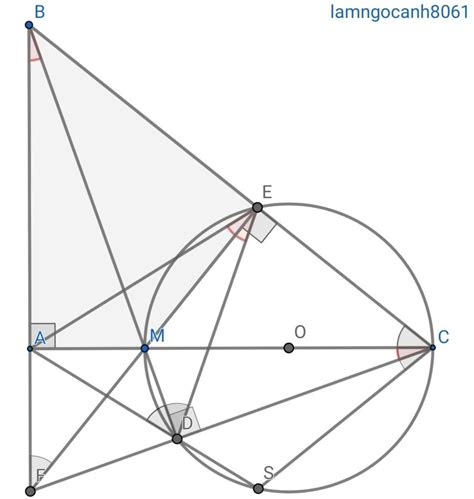 Cho Triangle `abc` Vuông Tại `a` Trên Cạnh `ac` Lấy điểm `m` Dựng