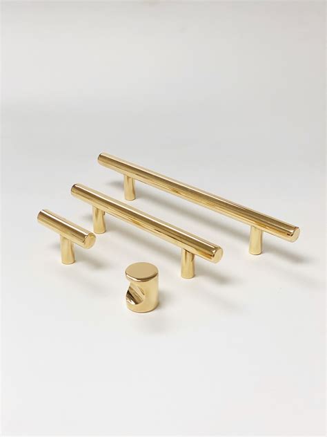 Unlacquered Brass T Bar Cabinet Pulls And Knobs In Polished Unlacquered Brass Cabinet Handles