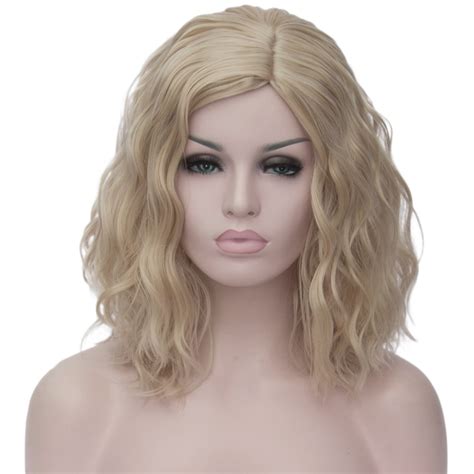 Righton Natural Looking Blonde Wig For Women Girls Short Curly Wavy