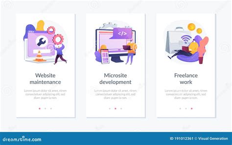 Web Development Services Webpage Template Stock Vector Illustration