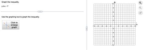 Solved Graph The Inequality Yx Use The Graphing Tool To Chegg Com