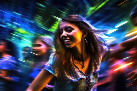 Premium Ai Image The Vibrant Energy Of A Crowded Nightclub With