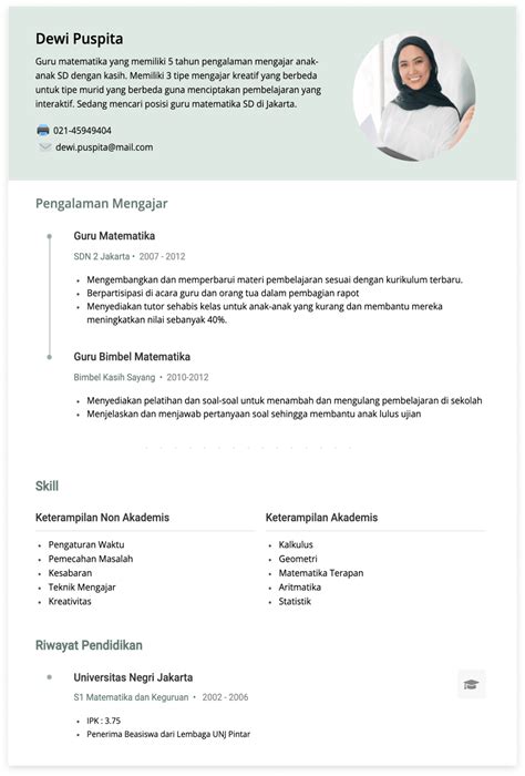 Cara Membuat Cv Lamaran Kerja Yang Baik Dan Benar 10 Contoh