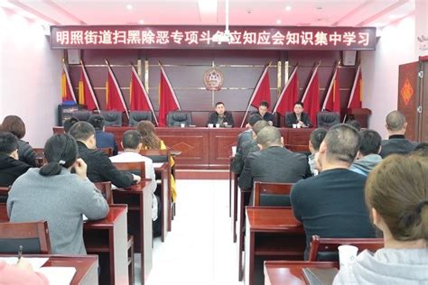 明照街道开展扫黑除恶专项斗争应知应会知识培训会
