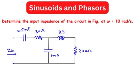 determine the input impedance of the circuit in fig at ω 10 rad s youtube
