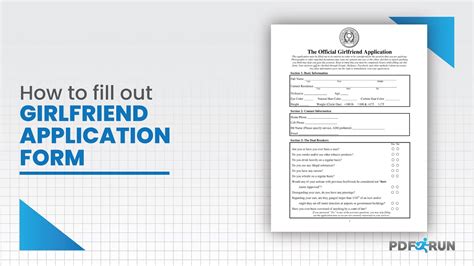 How To Fill Out A Girlfriend Application Form Pdfrun Youtube
