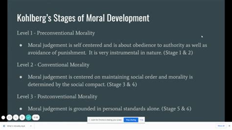 What Are The Stages Of Moral Development According To