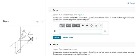 solved review part a express f1 in cartesian vector form