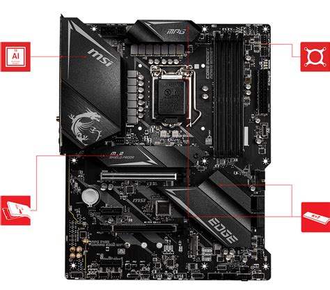 Msi Mpg Z490 Gaming Edge Wifi Atx Gaming Motherboard 10th Gen Intel