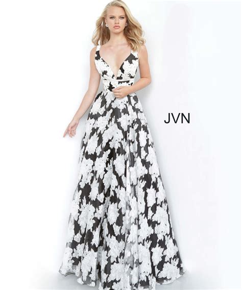 French Novelty Jvn By Jovani Jvn00825 Floral Prom Dress
