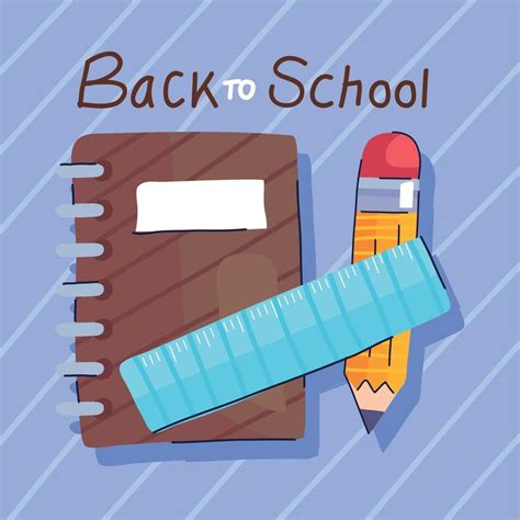 Lettrage De Retour à Lécole Avec Carnet Et Crayon 12486702