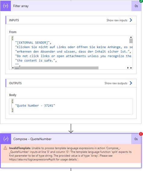 The Template Language Function Split Expects Its Power Platform
