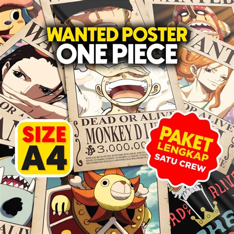 New One Piece Bounty Poster Poster Wanted Poster Complete Package A