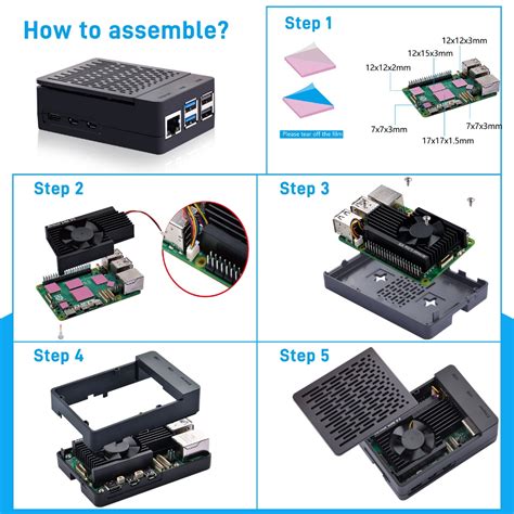 เคส 52pi ปรับได้ สําหรับ Raspberry Pi 5 With Armor Lite V5 Raspberry Pi