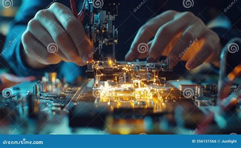 Microchip Using Photolithography And Deposition Processes Royalty Free