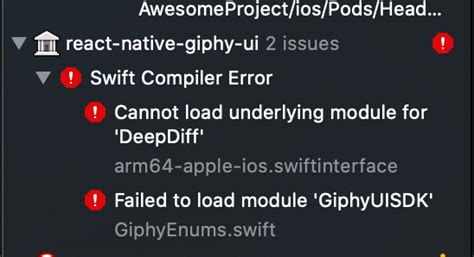 Ios Build Project Failed Cannot Load Underlying Module · Issue 2