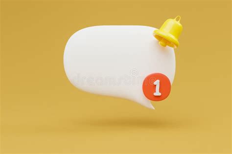 Floating Chat Symbol For Smartphone Application Ui On Orange Background Reminder Popup Bell