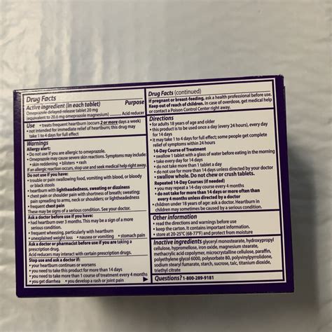 Prilosec Otc 24 Hr Acid Reducer Treats Frequent Heartburn 42 Ct 12 25