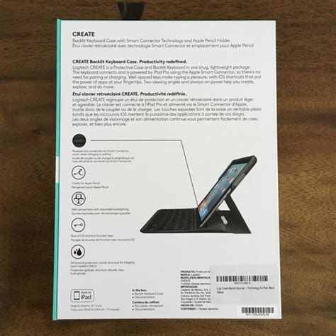 Logitech Create Backlit Keyboard Case For 9 7 Inch Ipad Pro Bnib
