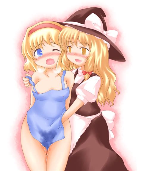 Rule 34 Alice Margatroid Apron Blonde Hair Blush Female Human Long Hair Marisa Kirisame