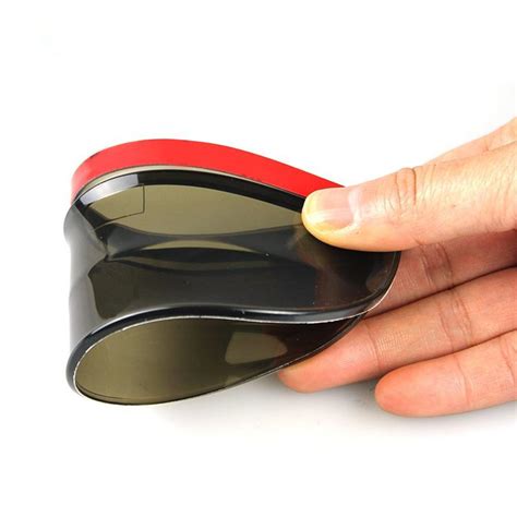 2pcs ด้านหลังรถยูนิเวอร์ซัลมุมมองด้านข้างกระจกอุปกรณ์กันฝนกระจกข้างที่บังแดด Shield Autowork