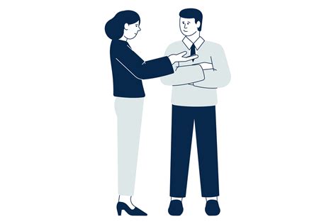 Woman And Man Talking Together Characte Graphic By Ladadikart
