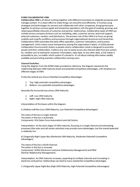 Ecrm Collaborative Crm Pdf Computer Network Customer Relationship