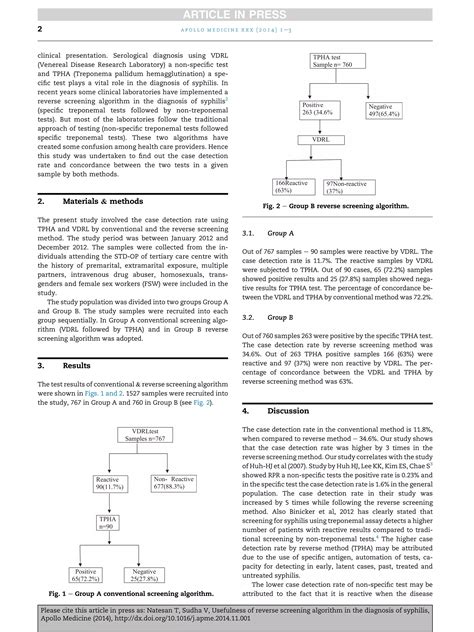 Usefulness Of Reverse Screening Algorithm In The Diagnosis Of Syphilis