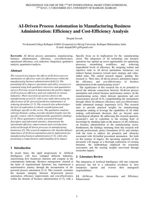 pdf ai driven process automation in manufacturing business