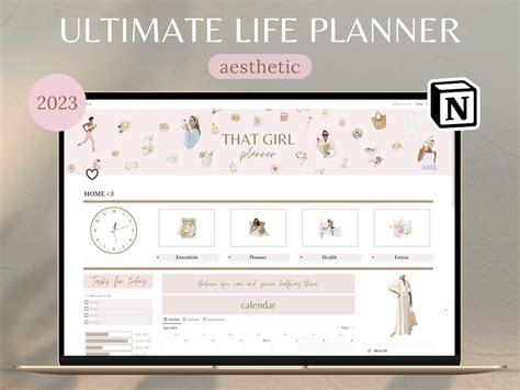 Notion Planner Template That Girl Digital Planner All In One Life