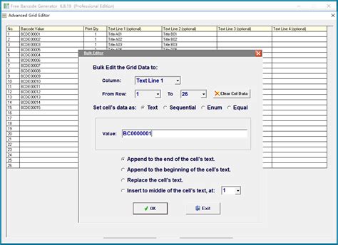 Help Documents Of Barcode Software Edit Imported Barcode Data