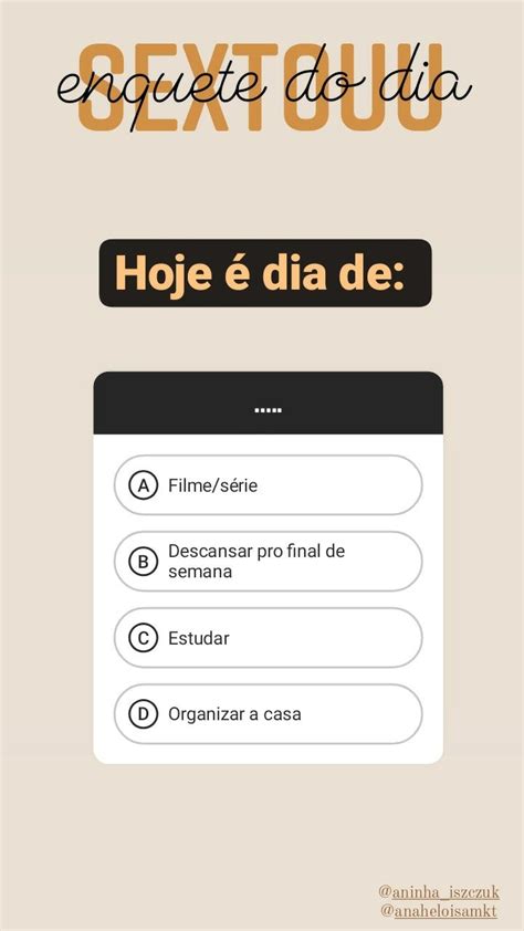 Enquete Do Dia Perguntas E Respostas Brincadeira