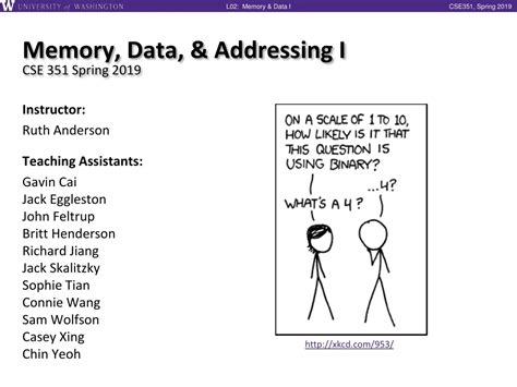 Ppt Memory Data And Addressing I Cse 351 Spring 2019 Powerpoint