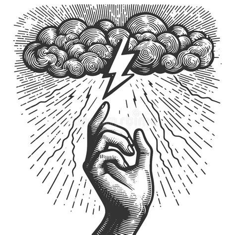 Lightning Bolt And Cloud