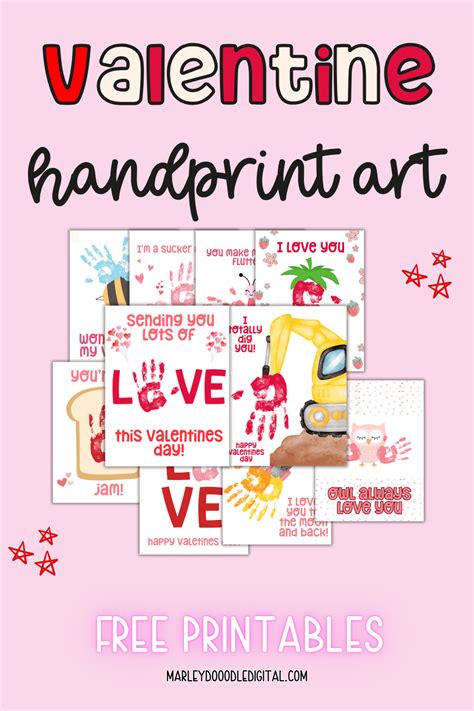10 Extra Cute Valentines Day Handprint Art Printables Free Marley