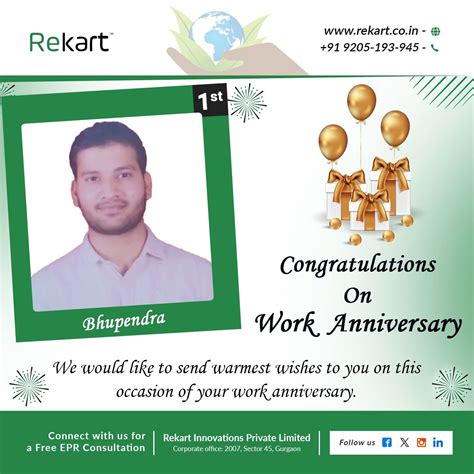 Workanniversary Milestone Gratitude Firstyear Rekart Teamappreciation Cheerstothejourney