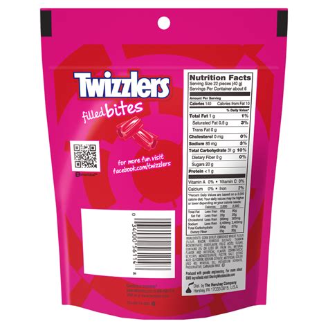 Twizzlers Filled Bites Strawberry Flavored Candy 8 Oz Bag