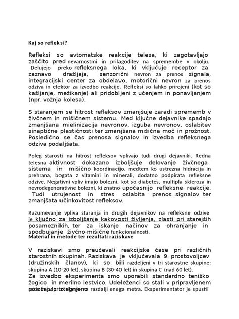 Kaj So Refleksi Predstavitev Pdf