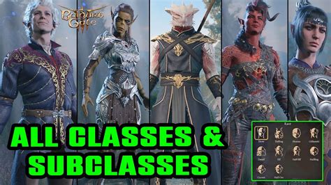 Baldurs Gate 3 All Classes And Subclasses Class Introduction
