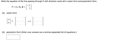 Solved Write The Equation Of The Line Passing Through P With