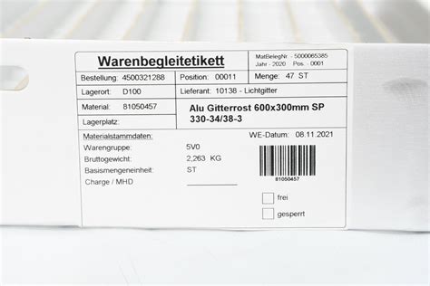 Preview: 600x300mm SP330-34/38-3, Alu-Schweißpressroststufe (600x300mm)