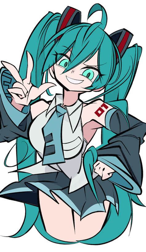 Safebooru 1girl Ahoge Aqua Eyes Aqua Hair Bare Shoulders Black Skirt