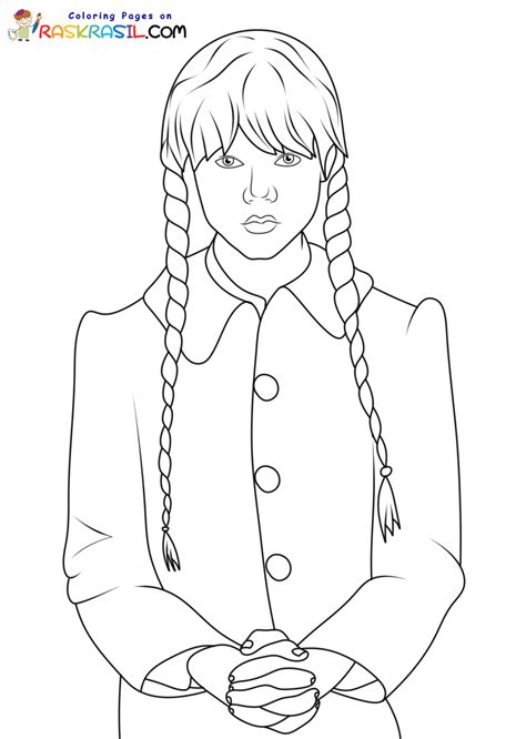 Dibujos de Miércoles Addams para Colorear