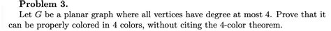 Solved Problem Let G Be A Planar Graph Where All Vertices Chegg