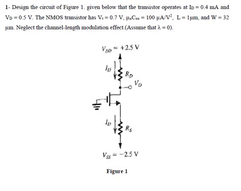 1 Design The Circuit Of Figure 1 Given Below That