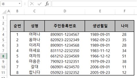 10강 칼퇴 엑셀 주민번호로 생년월일 구하기 네이버 블로그